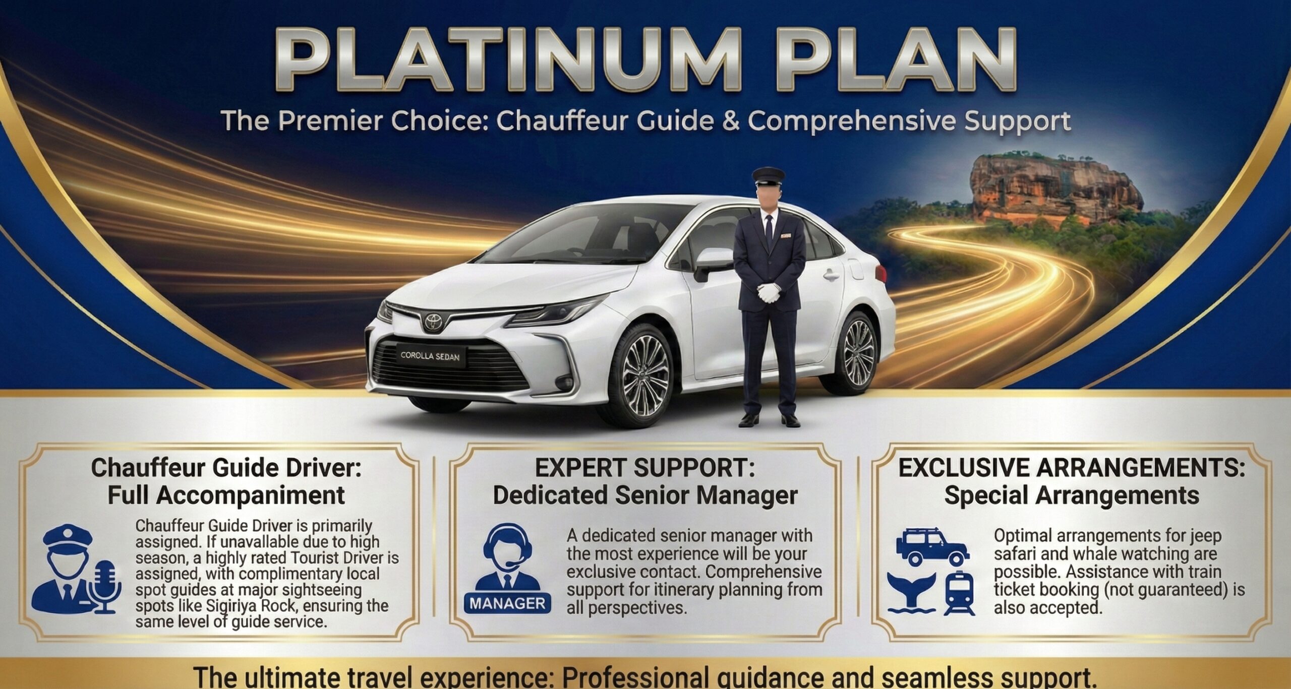 Sri Lanka Private Charter Service “LankaMe” Plan Details (Standard ...